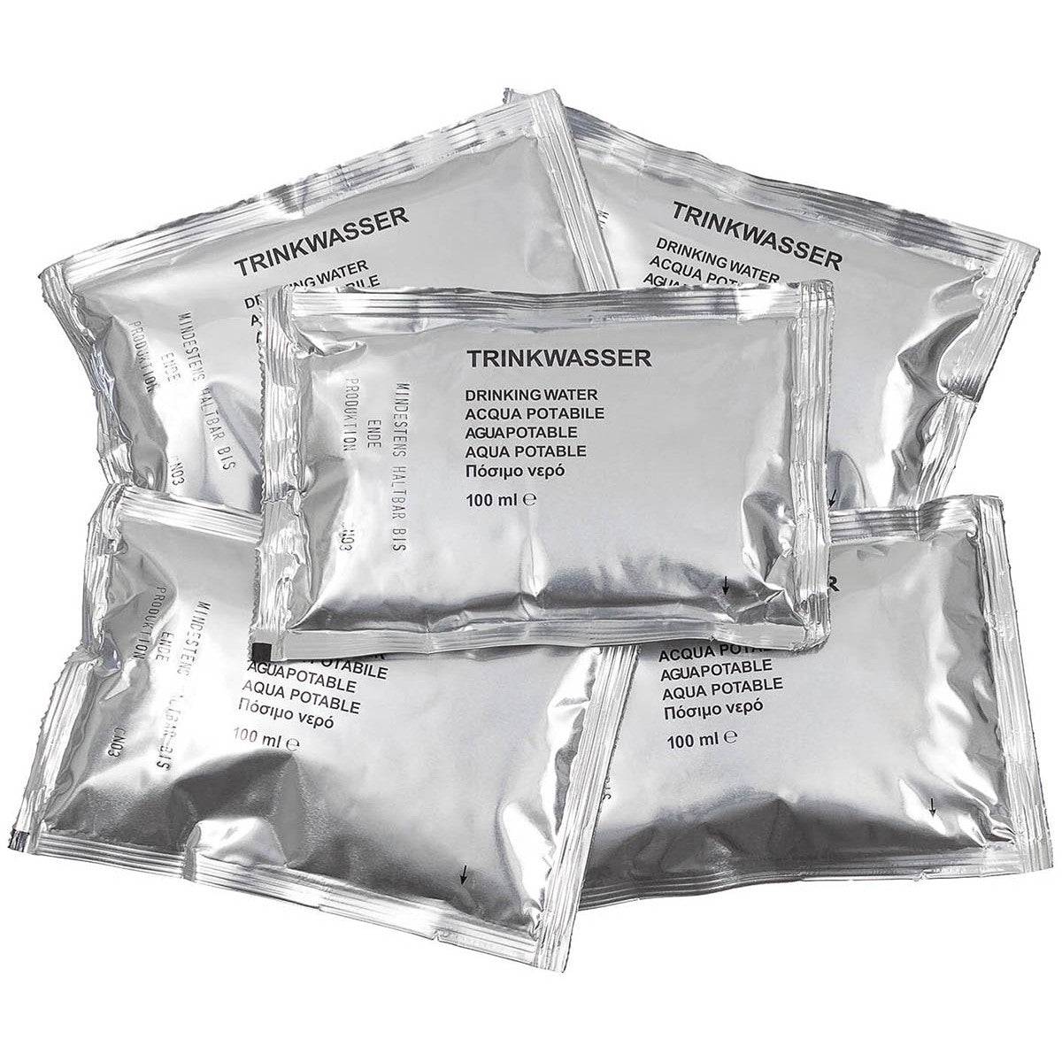 Emergency Water Ration | 5 x 100 ml Drinking Water Packets